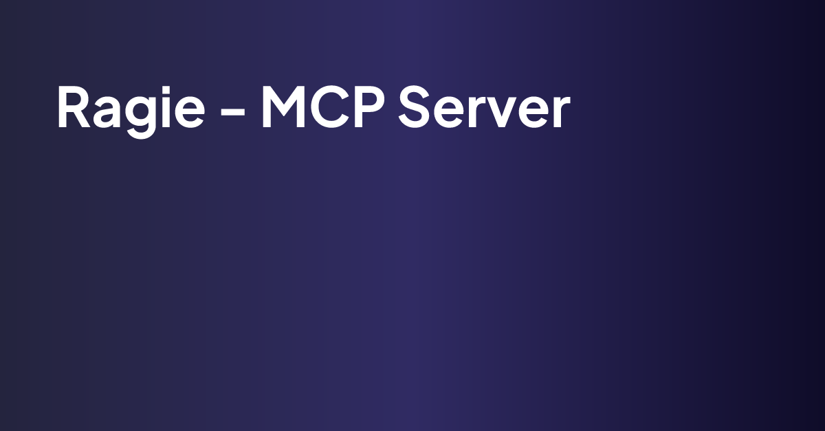 Ragie - MCP Server